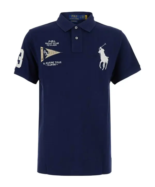 Polo Ralph Lauren Custom Fit Logo Polo Shirt - Navy