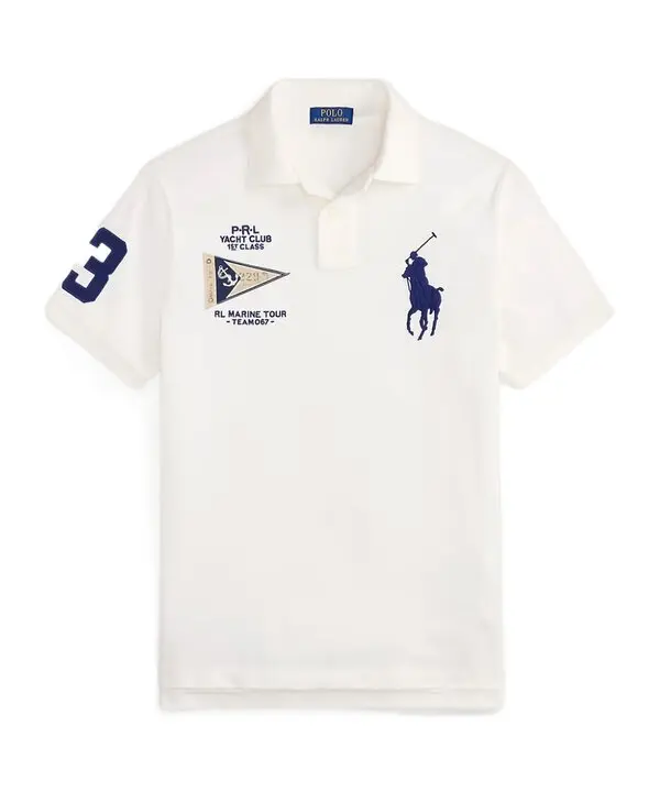 Polo Ralph Lauren Custom Fit Logo Polo Shirt - White