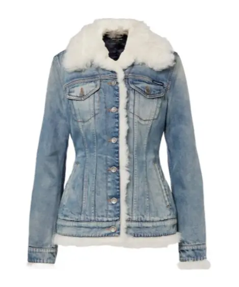 Dolce & Gabbana Shearling-trimmed Denim Jacket - Gray