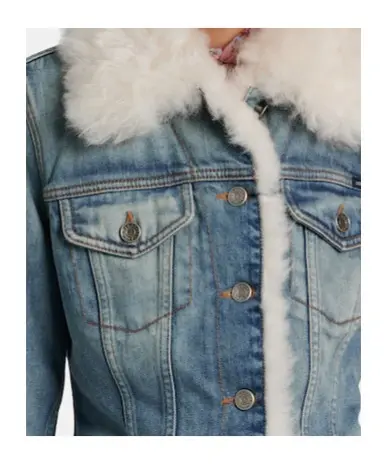 Dolce & Gabbana Shearling-trimmed Denim Jacket