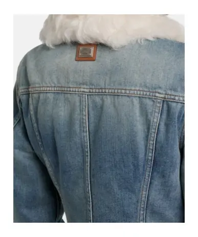 Dolce & Gabbana Shearling-trimmed Denim Jacket