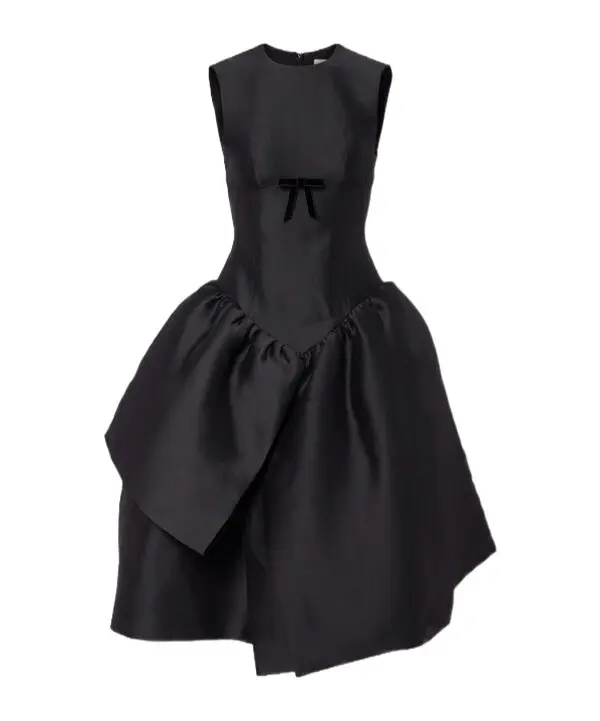 SHUSHU/TONG Bow-detail Midi Dress