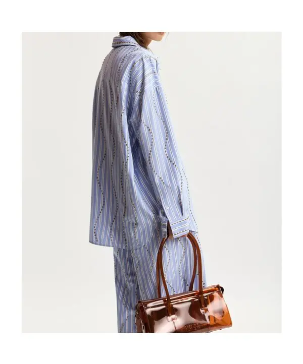 Essentiel Antwerp Striped Embellished Shirt