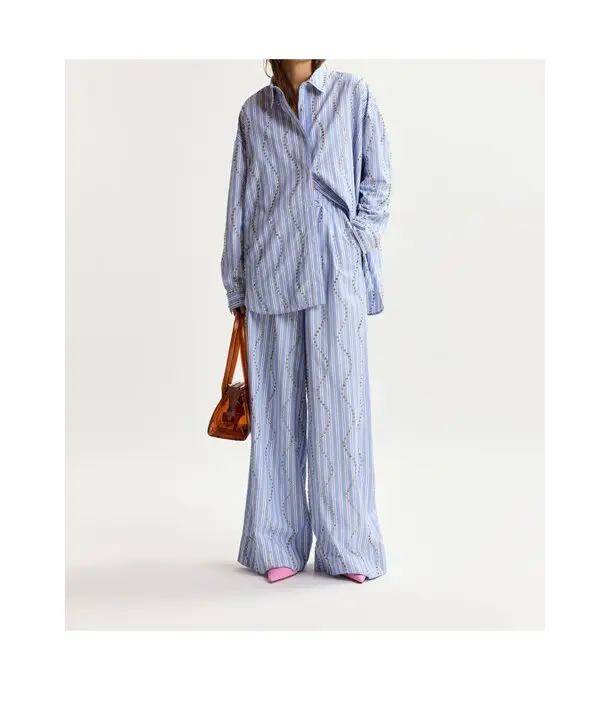 Essentiel Antwerp Striped Embellished Shirt