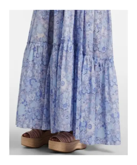 Chloé Floral Cotton Voile Maxi Dress