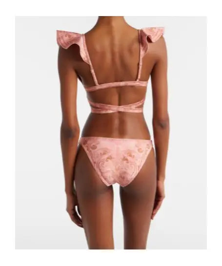 Zimmermann Printed Ruffled Bikini