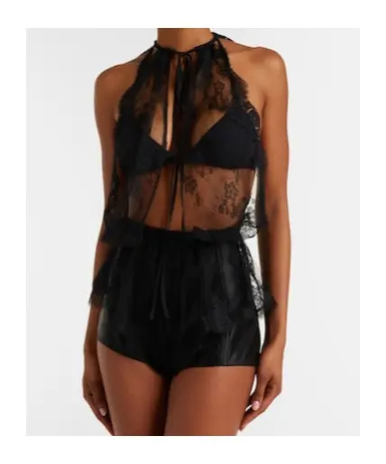 Dolce & Gabbana Lace Bodysuit With Tie Neckline