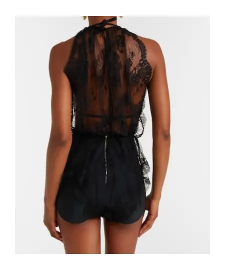 Dolce & Gabbana Lace Bodysuit With Tie Neckline