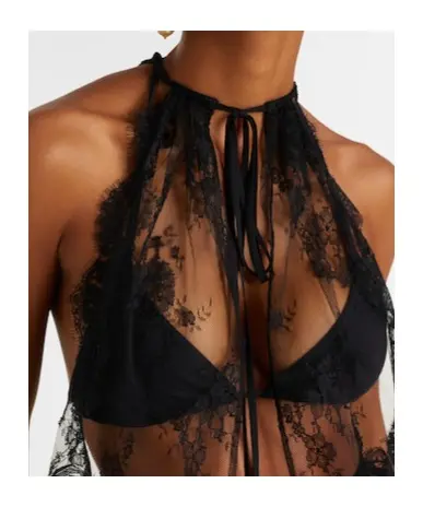 Dolce & Gabbana Lace Bodysuit With Tie Neckline