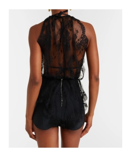 Dolce & Gabbana Lace Bodysuit With Tie Neckline