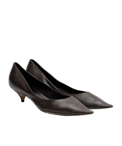 THE ROW Liisa Three Leather Pumps