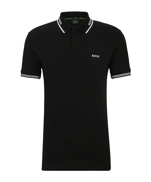 Hugo Boss Logo-print Polo Shirt - Black