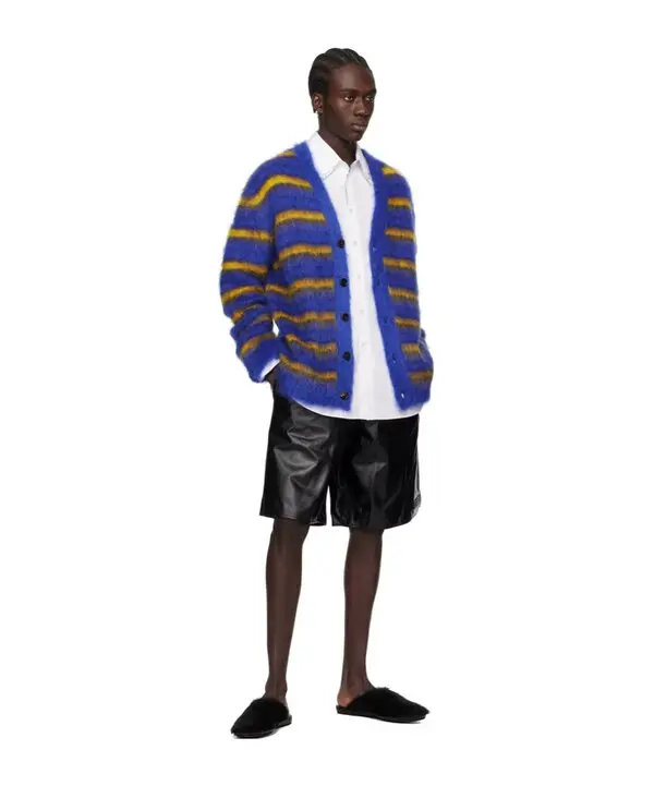 Marni Striped Y-neck Cardigan