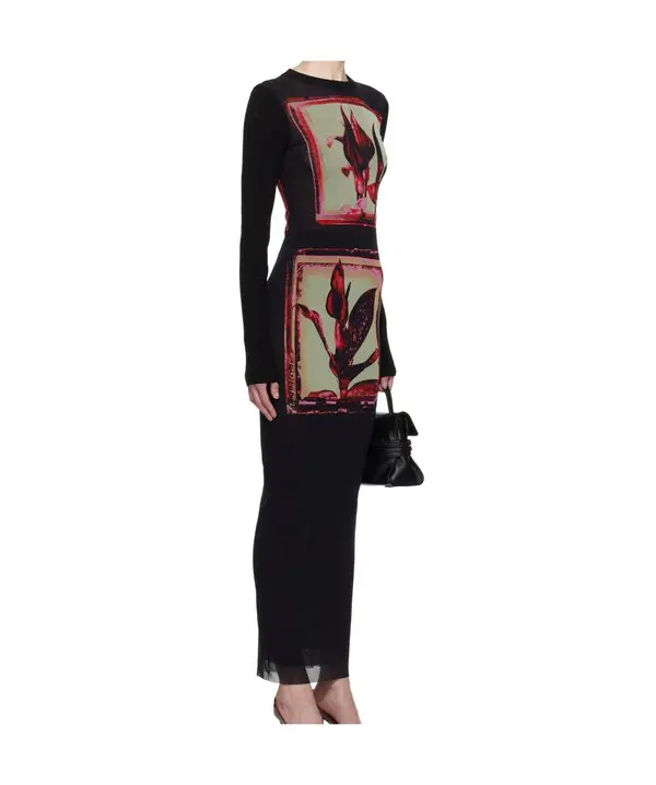 JEAN PAUL GAULTIER Round Neck Long Sleeve Dress