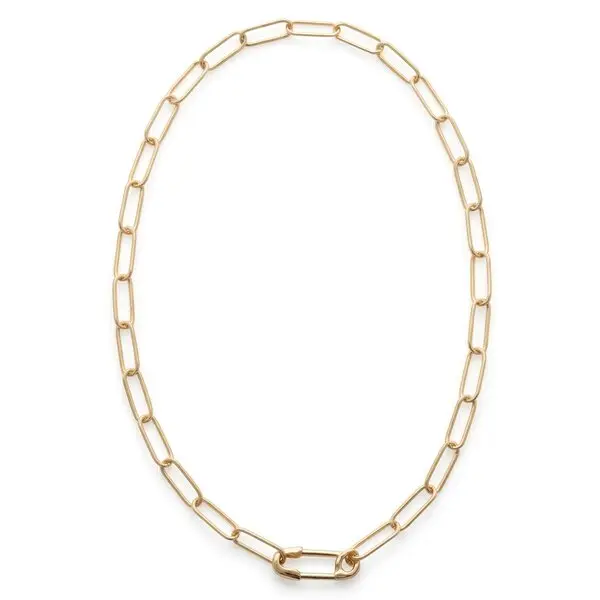 Kris Nations Safety Pin Chain Necklace - Gold