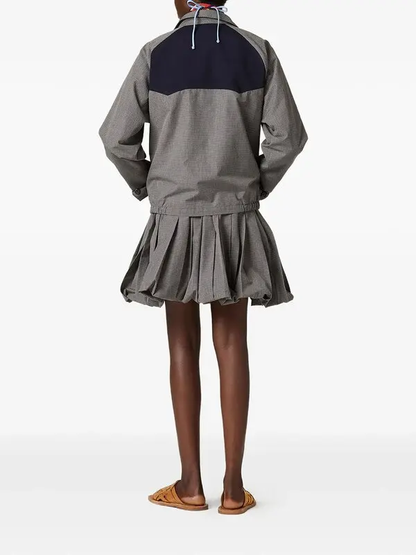 Miu Miu Gingham Check Blouson Jacket