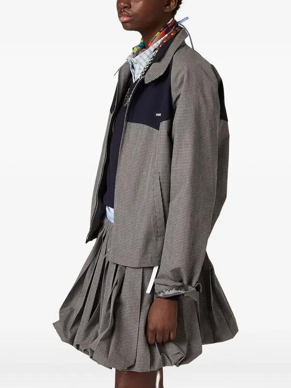 Miu Miu Gingham Check Blouson Jacket