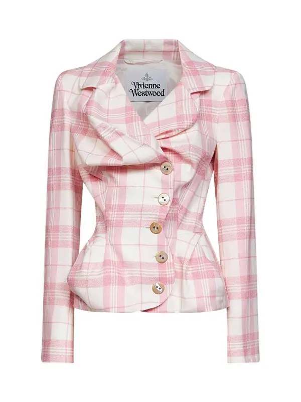 VIVIENNE WESTWOOD Virgin Wool Tartan Blazer - Multicolor