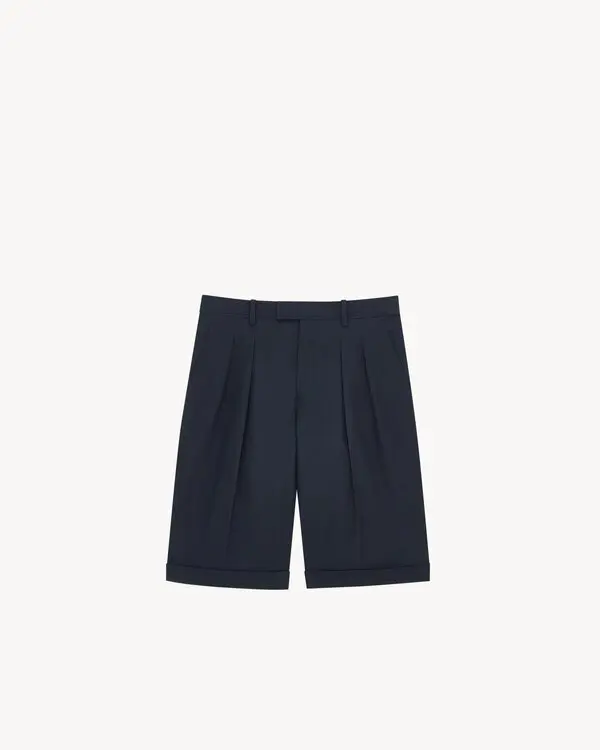 Saint Laurent Bermuda Shorts In Cotton