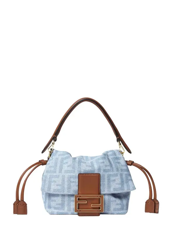 Fendi Light Blue Mamma Baguette Small Mini Bag - Multicolor