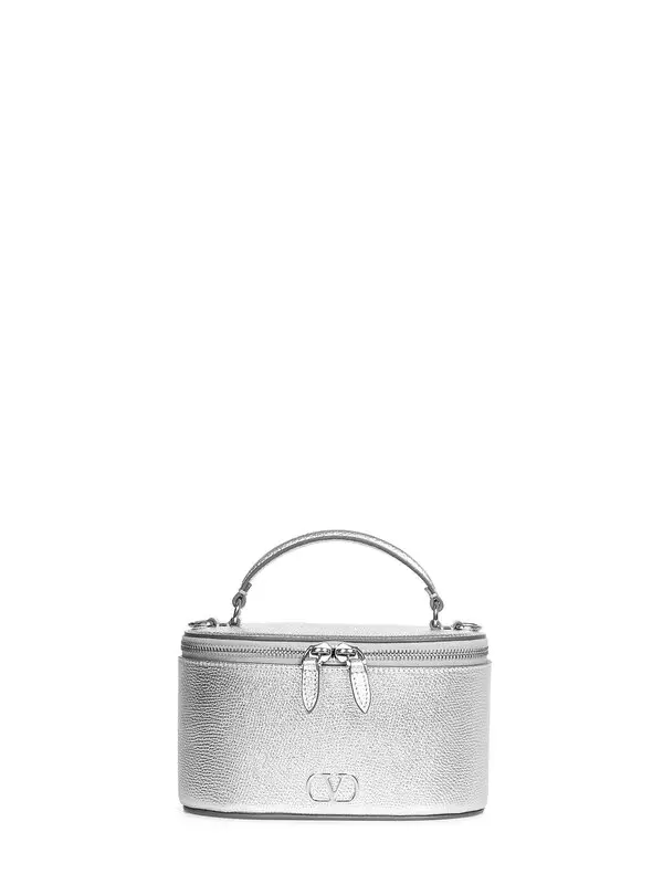 Valentino Garavani Silver Vlogo Signature Mini Vanity Bag - Multicolor