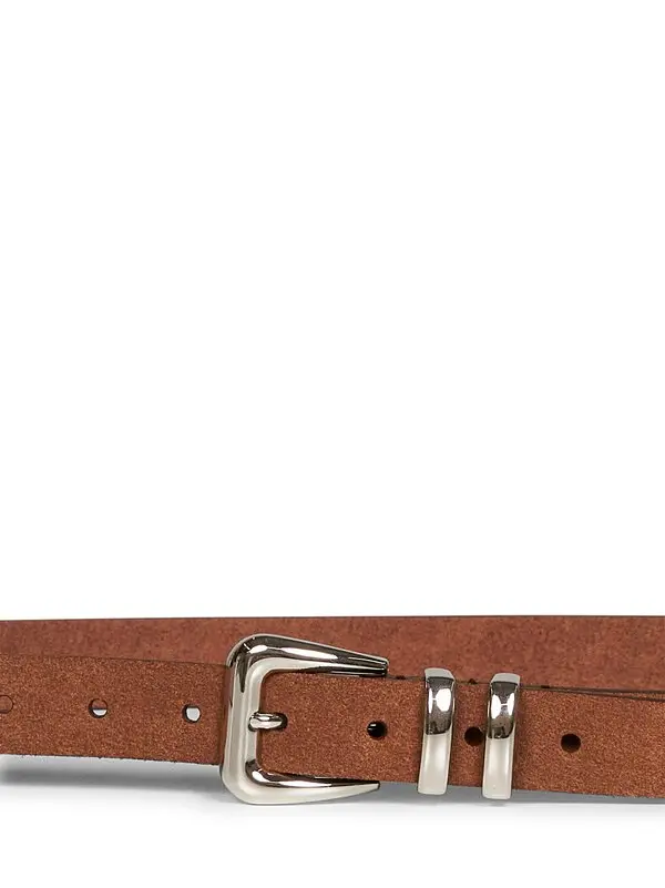 Brunello Cucinelli Reversed Calfskin Leather Belt