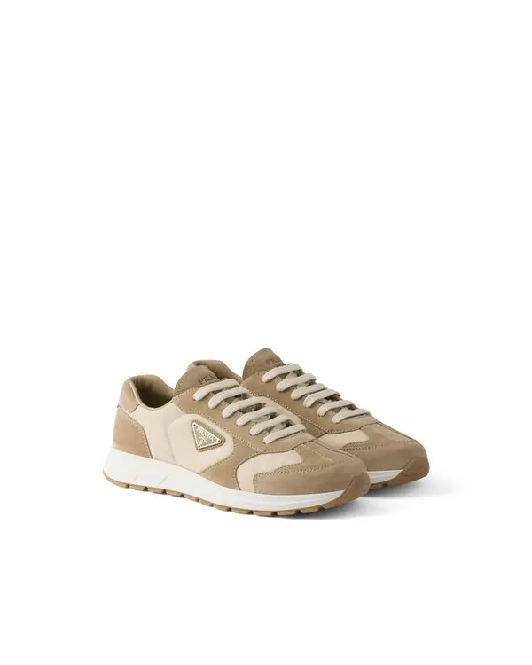 Prada Prax Suede And Re-nylon Sneakers