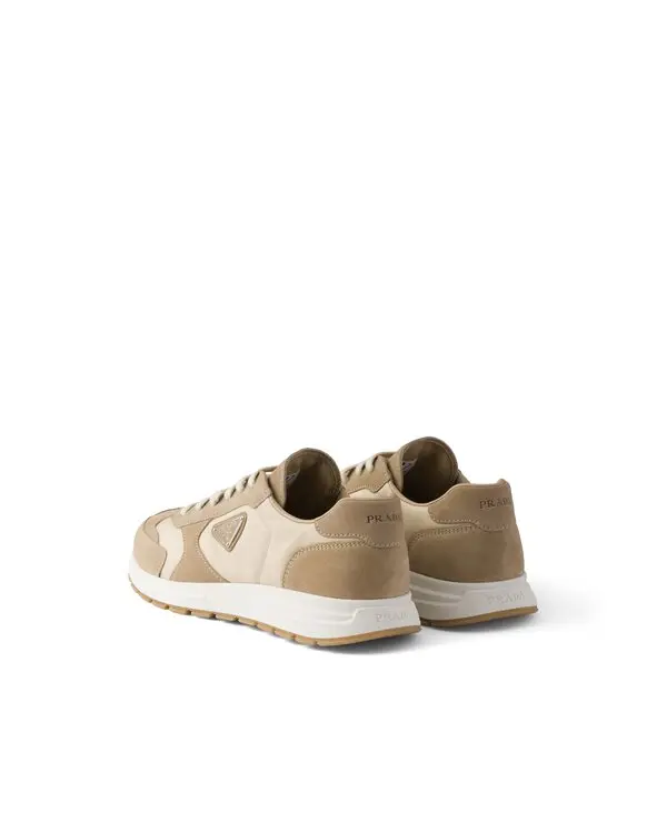 Prada Prax Suede And Re-nylon Sneakers