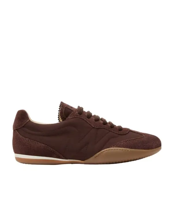 Max Mara Technical Fabric And Split-leather Flat Trainers