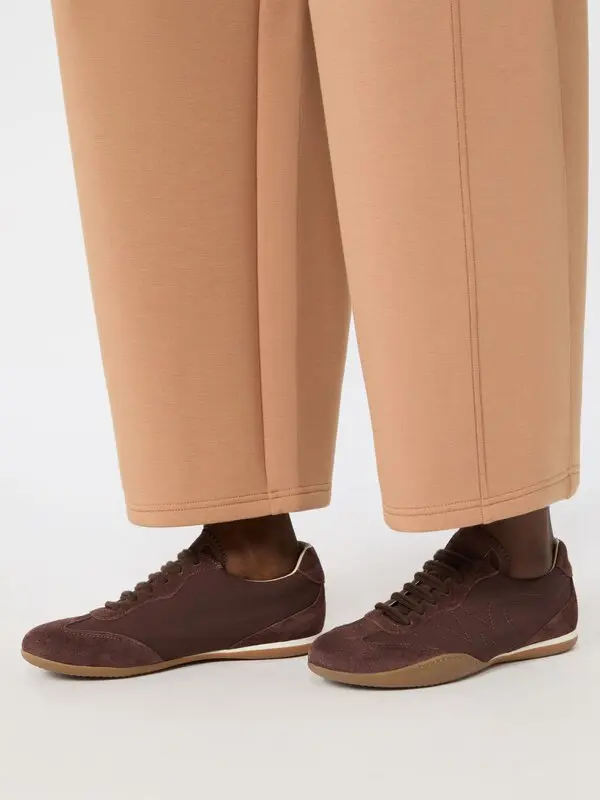 Max Mara Technical Fabric And Split-leather Flat Trainers
