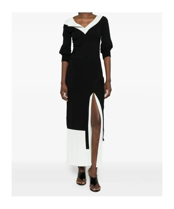 Attico Off-the-shoulder Layered Long Dress