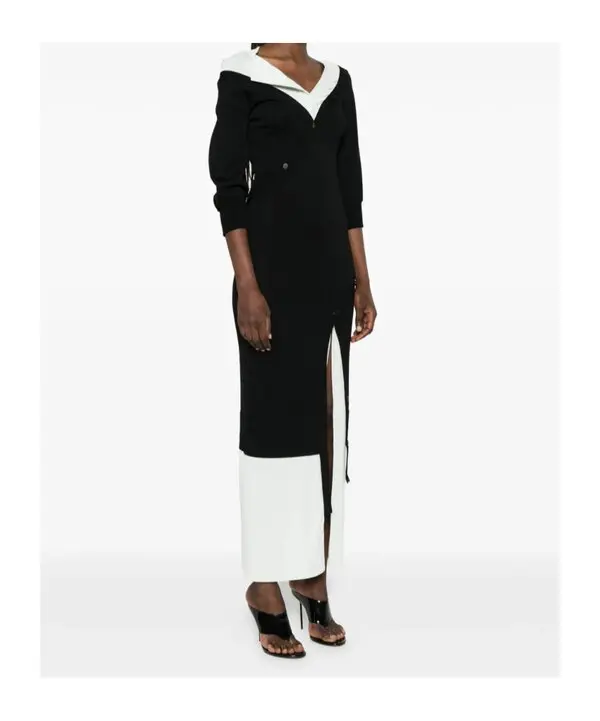 Attico Off-the-shoulder Layered Long Dress