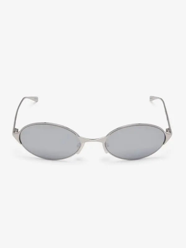 Alexander McQueen Neo Oval Sunglasses - Silver-finish