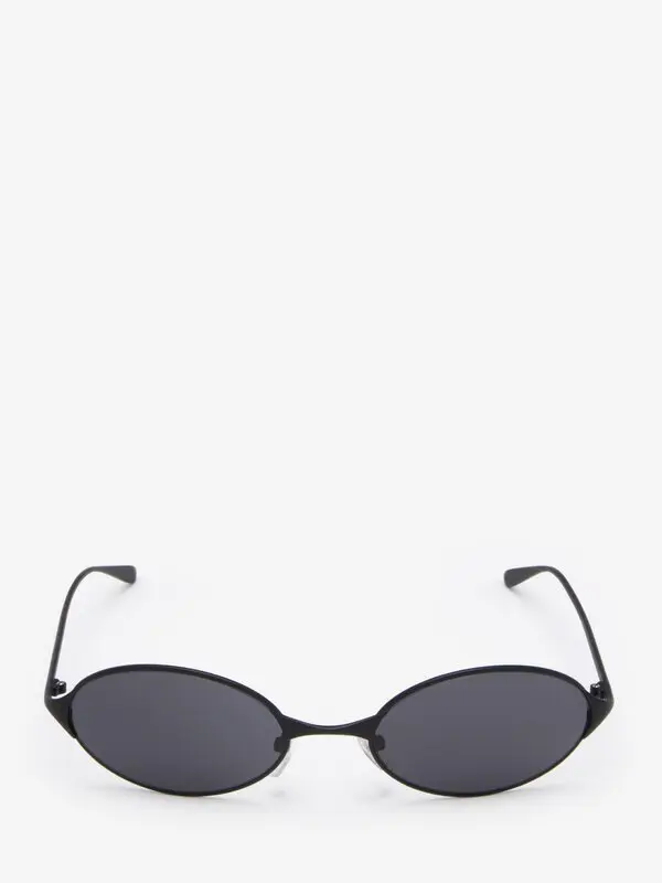 Alexander McQueen Neo Oval Sunglasses - Silver