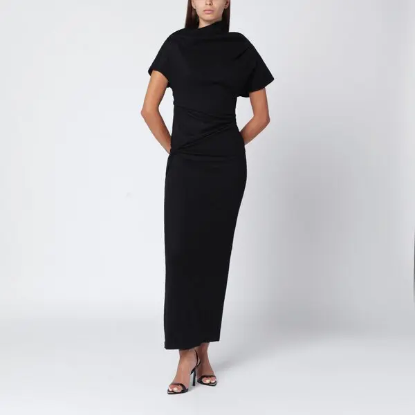 ENTIRE STUDIOS Wool Midi Dress - Black