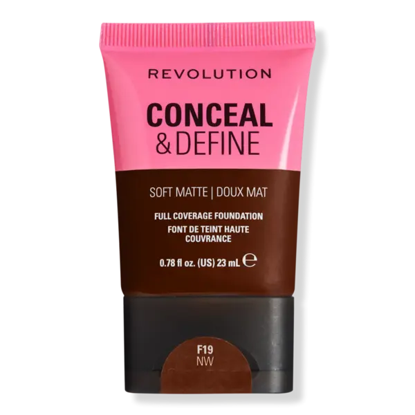 REVOLUTION BEAUTY Conceal & Define Soft Matte Full Coverage Foundation - F19nw