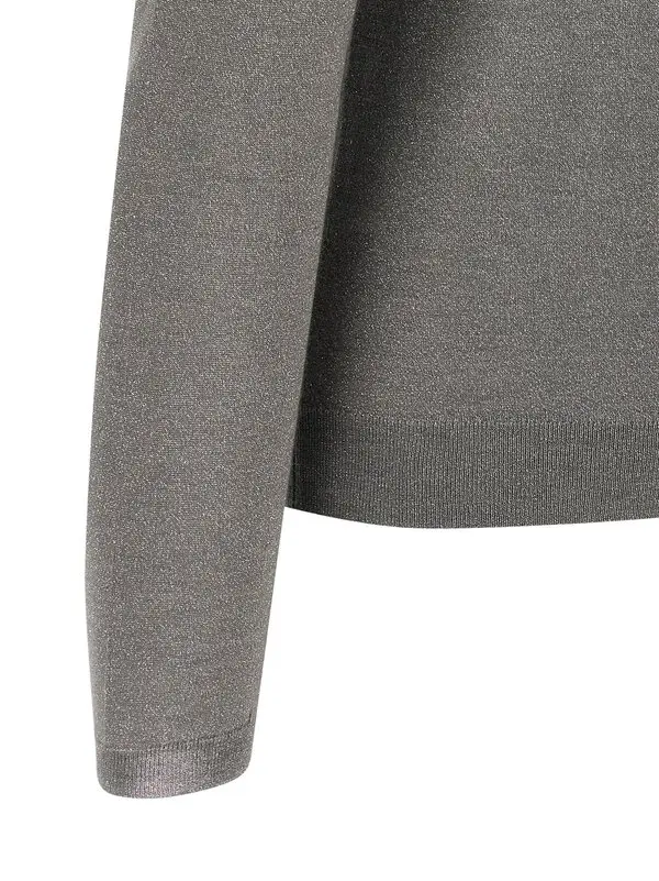Brunello Cucinelli Sparkling Turtleneck Sweater - Gray