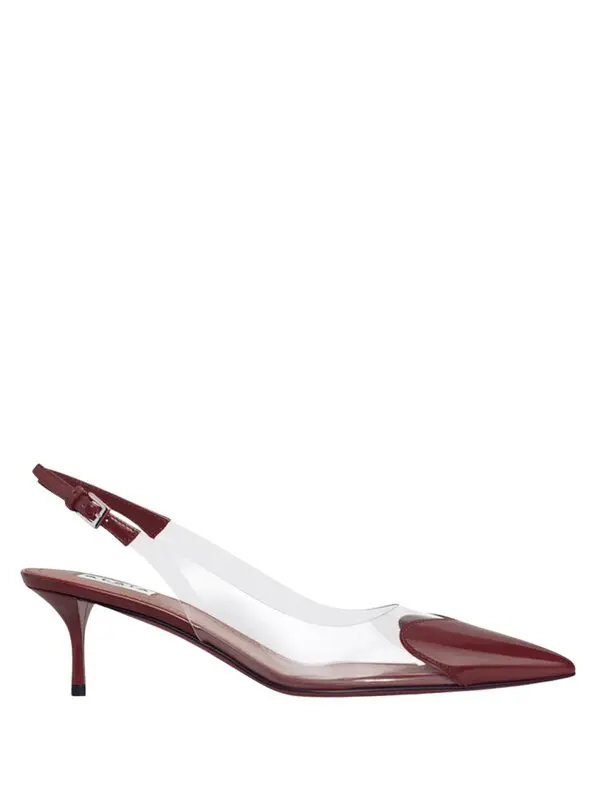 Alaïa Le Coeur Slingbacks In Patent Leather - Red