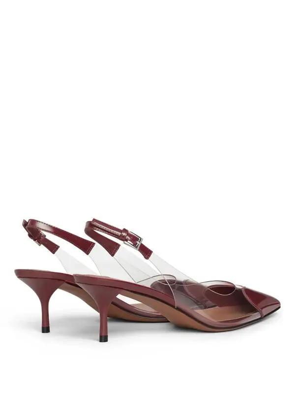 Alaïa Le Coeur Slingbacks In Patent Leather - Red