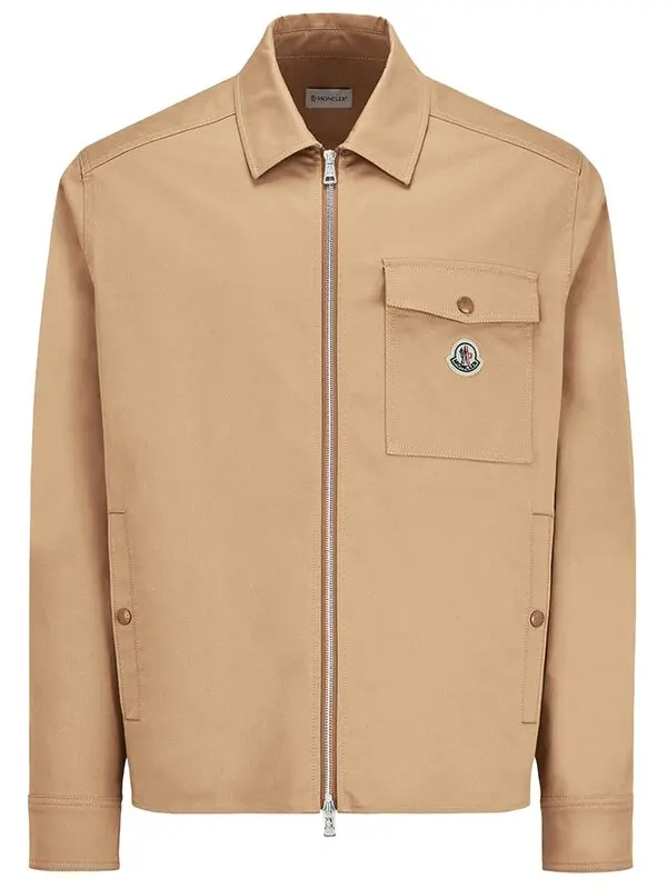 Moncler Cotton Blend Gabardine Shirt Jacket - Multicolor