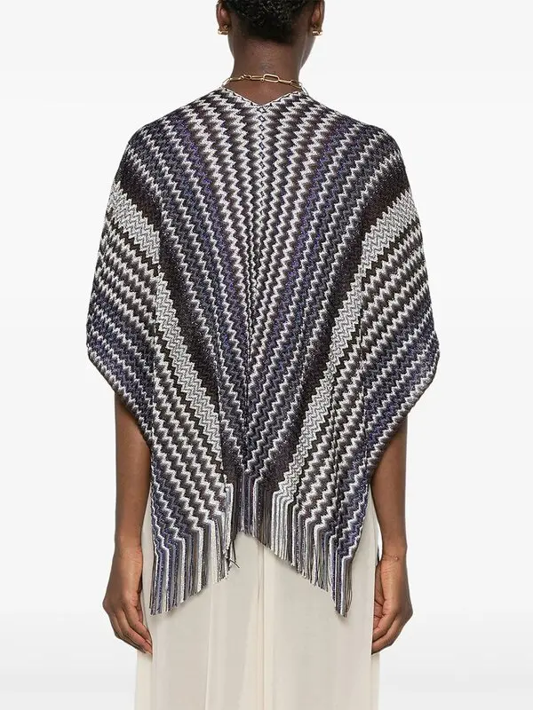 Missoni Zig-zag Viscose Fringed Poncho