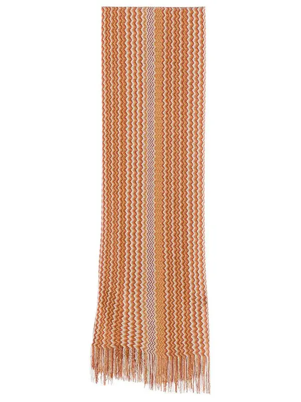 Missoni Zig-zag Viscose Fringed Scarf - Multicolor