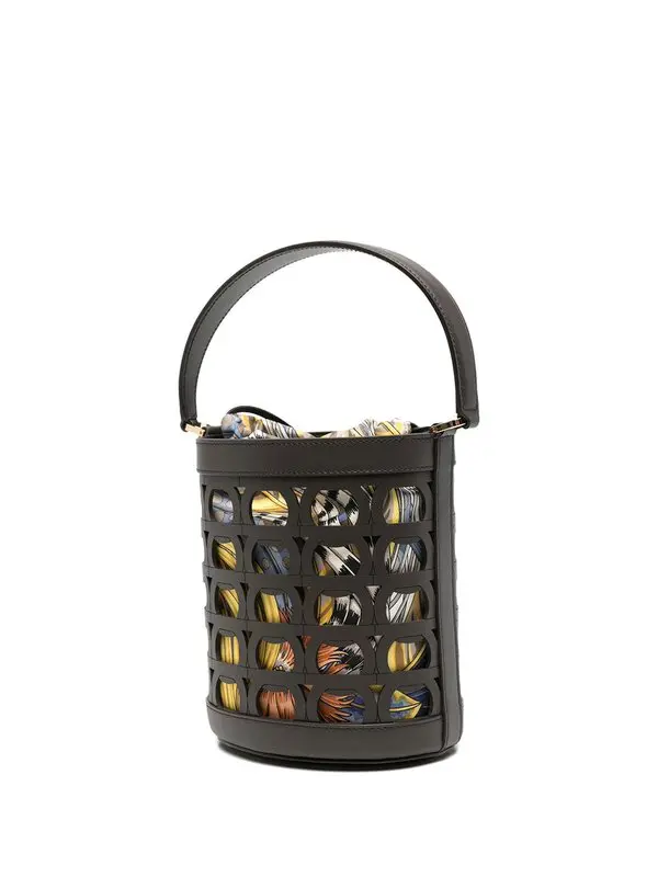 FERRAGAMO Gancini Laser Cut Bucket Bag