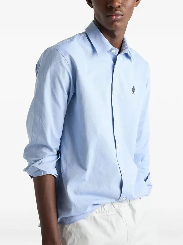 Prada Classic Fit Cotton Shirt - Blue