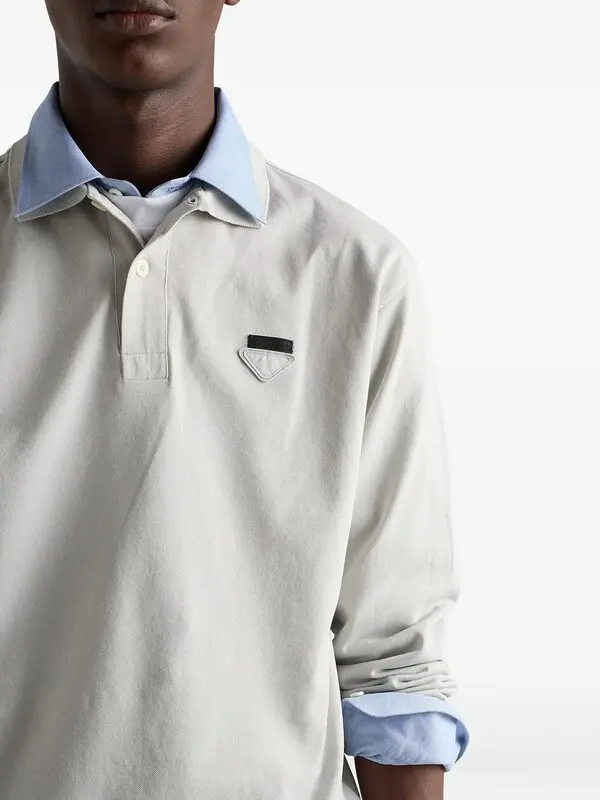 Prada Classic Fit Cotton Shirt - Blue