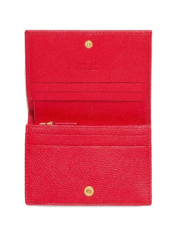 Valentino Garavani Vlogo Signature Grainy Leather Wallet