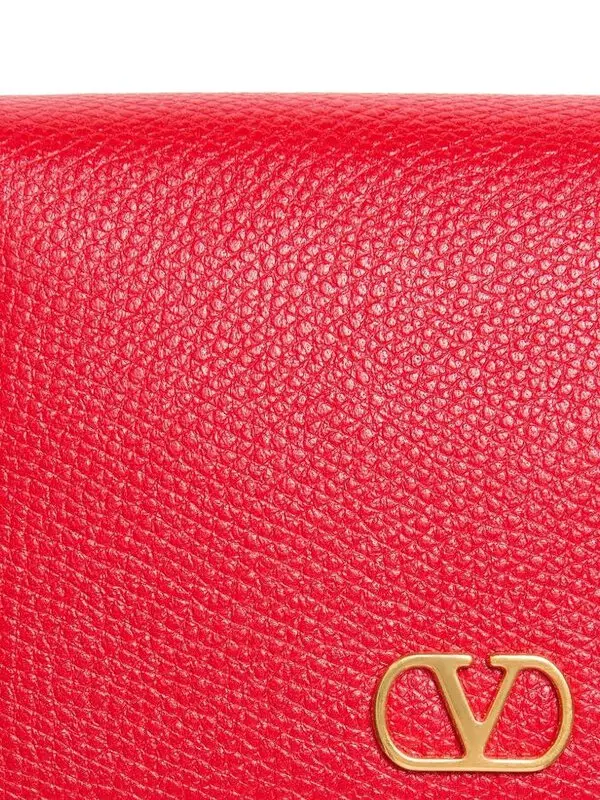 Valentino Garavani Vlogo Signature Grainy Leather Wallet