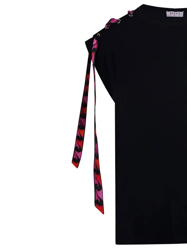 Emilio Pucci Foulard Detail Viscose T-shirt