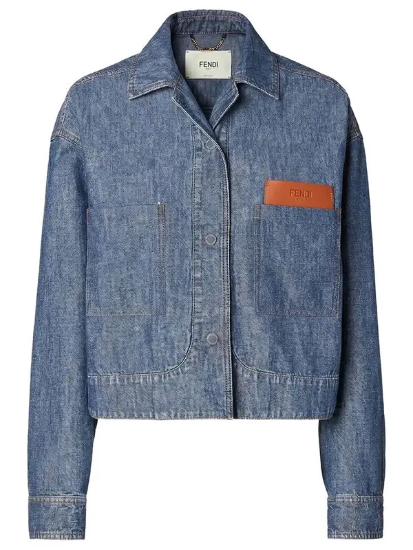 Fendi Chambray Short Jacket - Blue