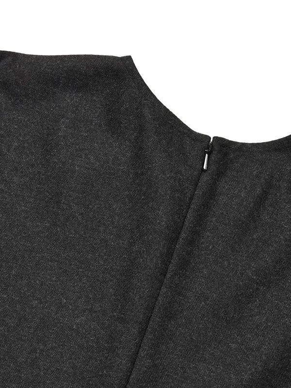 Victoria Beckham Dolman Wool Midi Dress - Gray